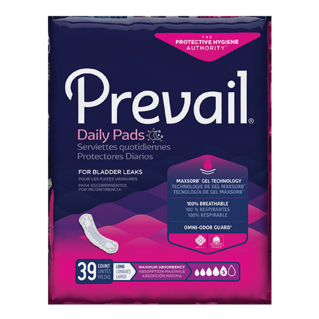Prevail Bladder Control Pads (Long) - Maximum – Adult Diaper